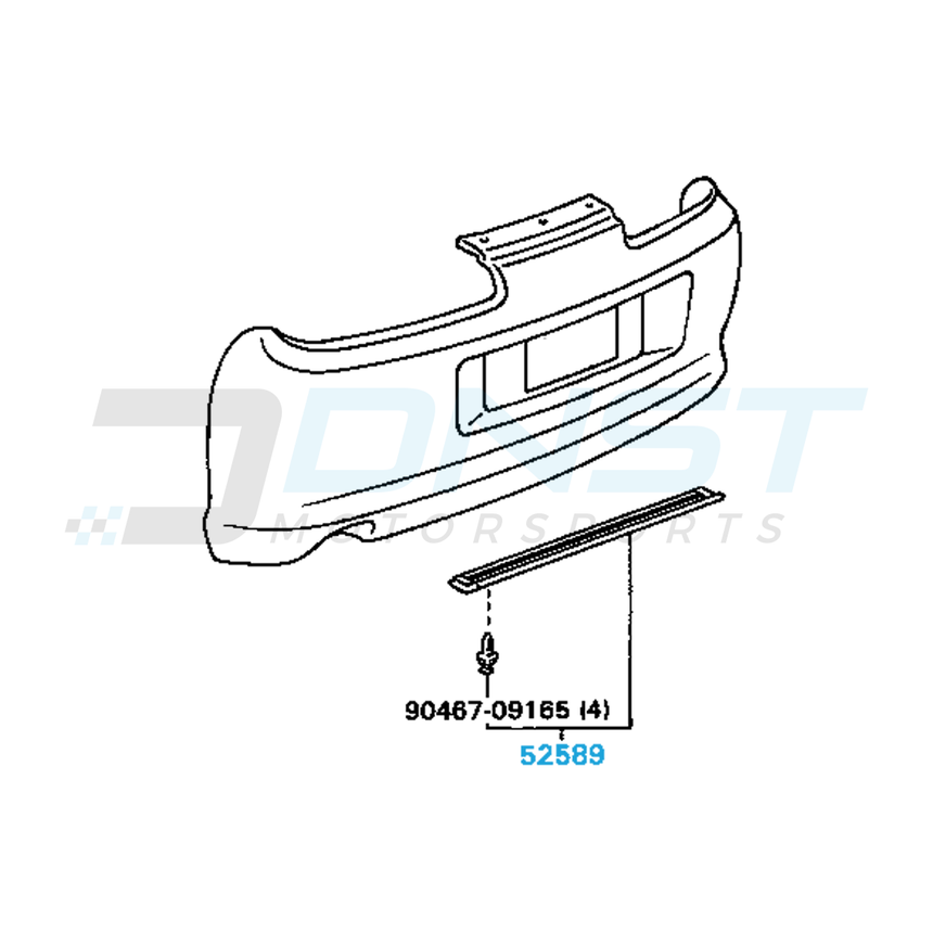 Genuine OEM Toyota Supra Rear Bumper Lower Retainer JZA80 – DNST ...